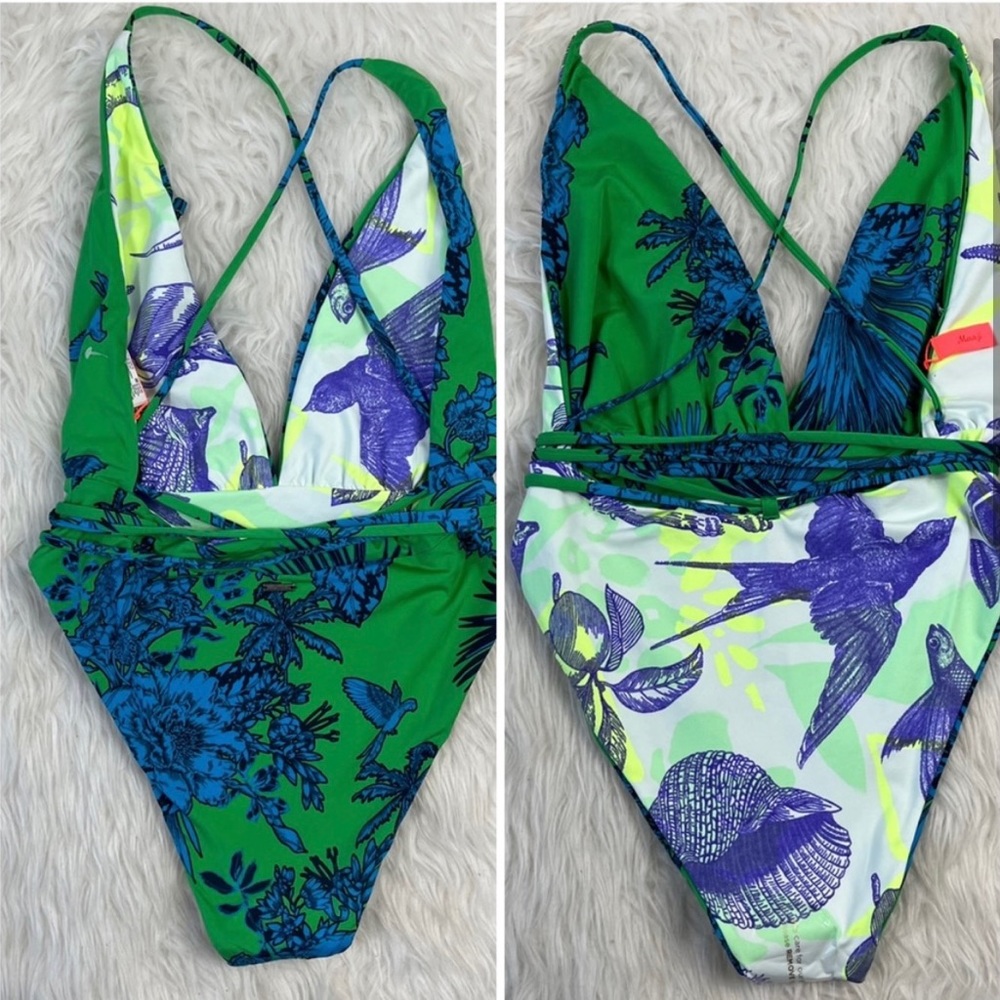 New Maaji Reversible Convertible One Piece Swimsuit - Gem